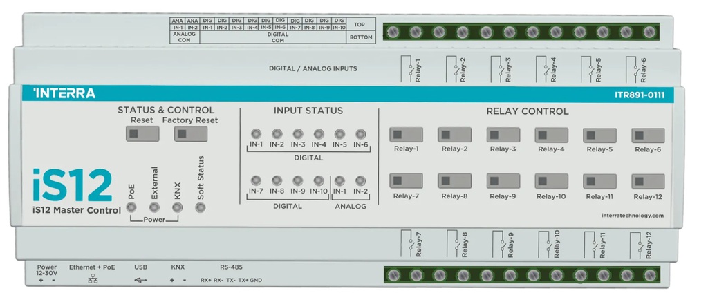 Bộ điều khiển phòng RCU iS12 Master Control ITR891-0111 | Makel.vn